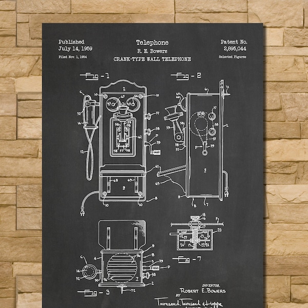 Telephone Print - Etsy