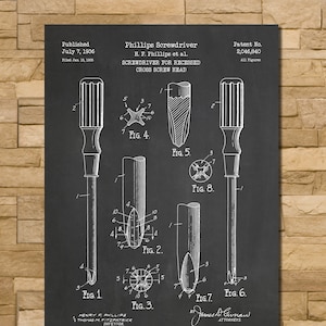 Phillips Screwdriver Patent Print Art 1936 - Etsy