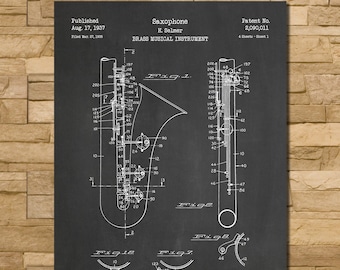 Saxophone Print | Etsy
