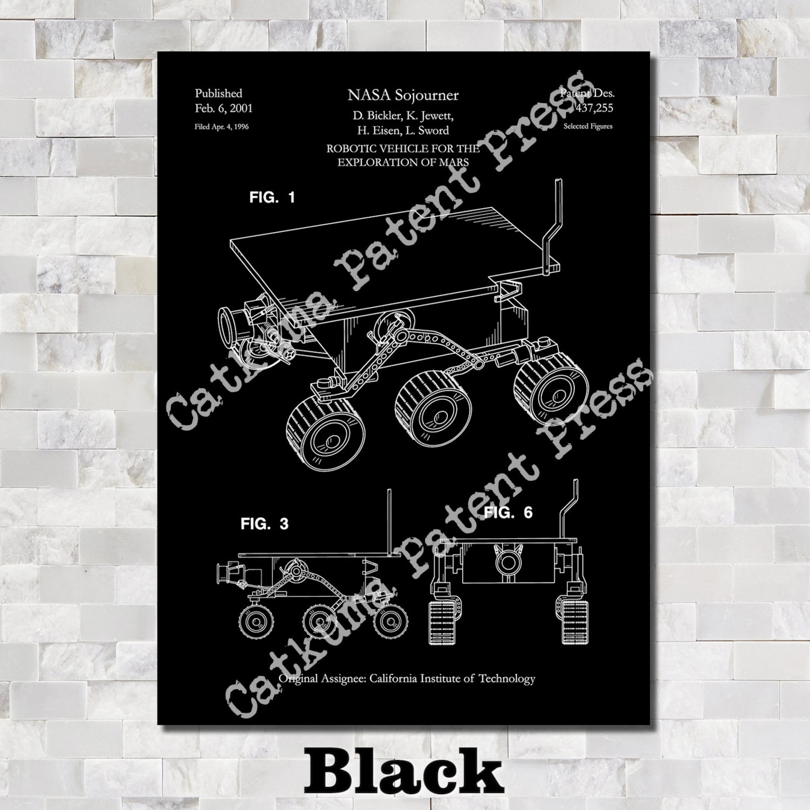NASA Mars Rover Sojourner Patent Print Art 2001 - Etsy