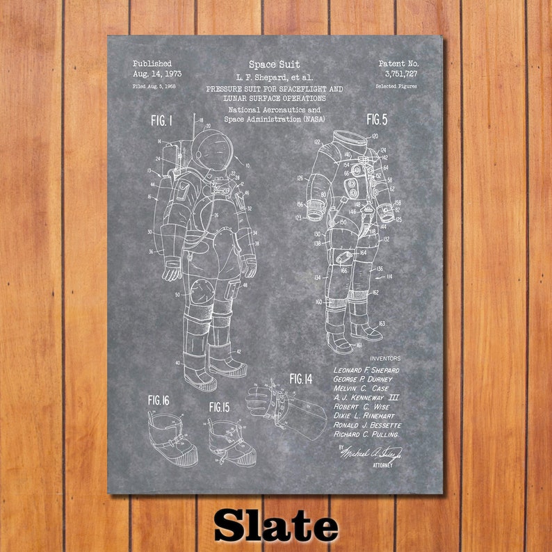 NASA Space Suit Patent Print Art 1973 - Etsy