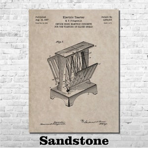 Toaster Patent Print Art 1927 - Etsy