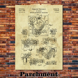 First Computer Trackball Patent Print Art 1968 - Etsy