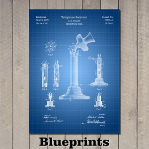 Telephone Receiver Patent Print Art 1909 - Etsy