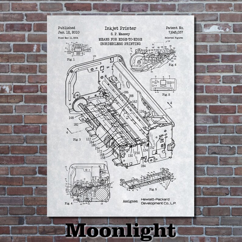 Injket Printer Patent Print Art 2010 - Etsy