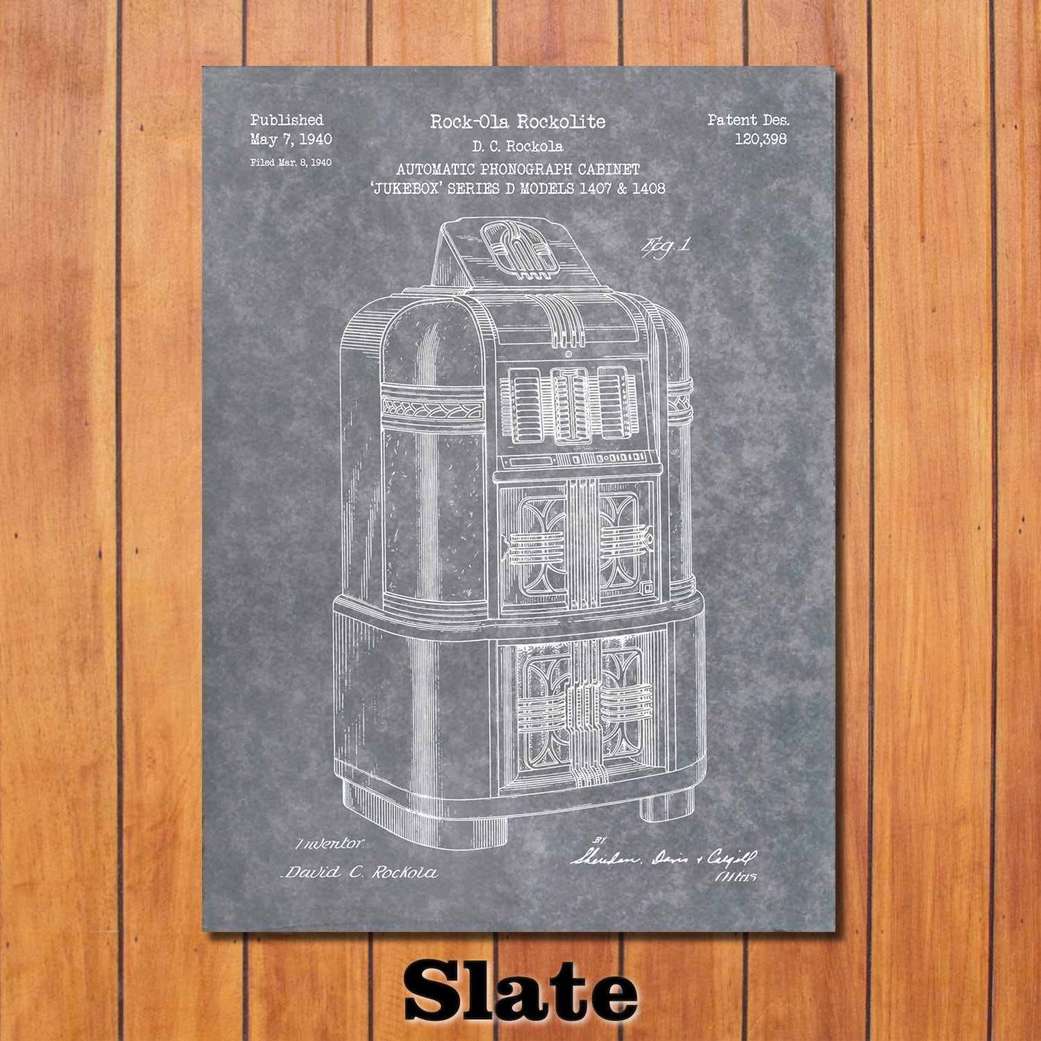 Jukebox Patent Print Art 1940 - Etsy
