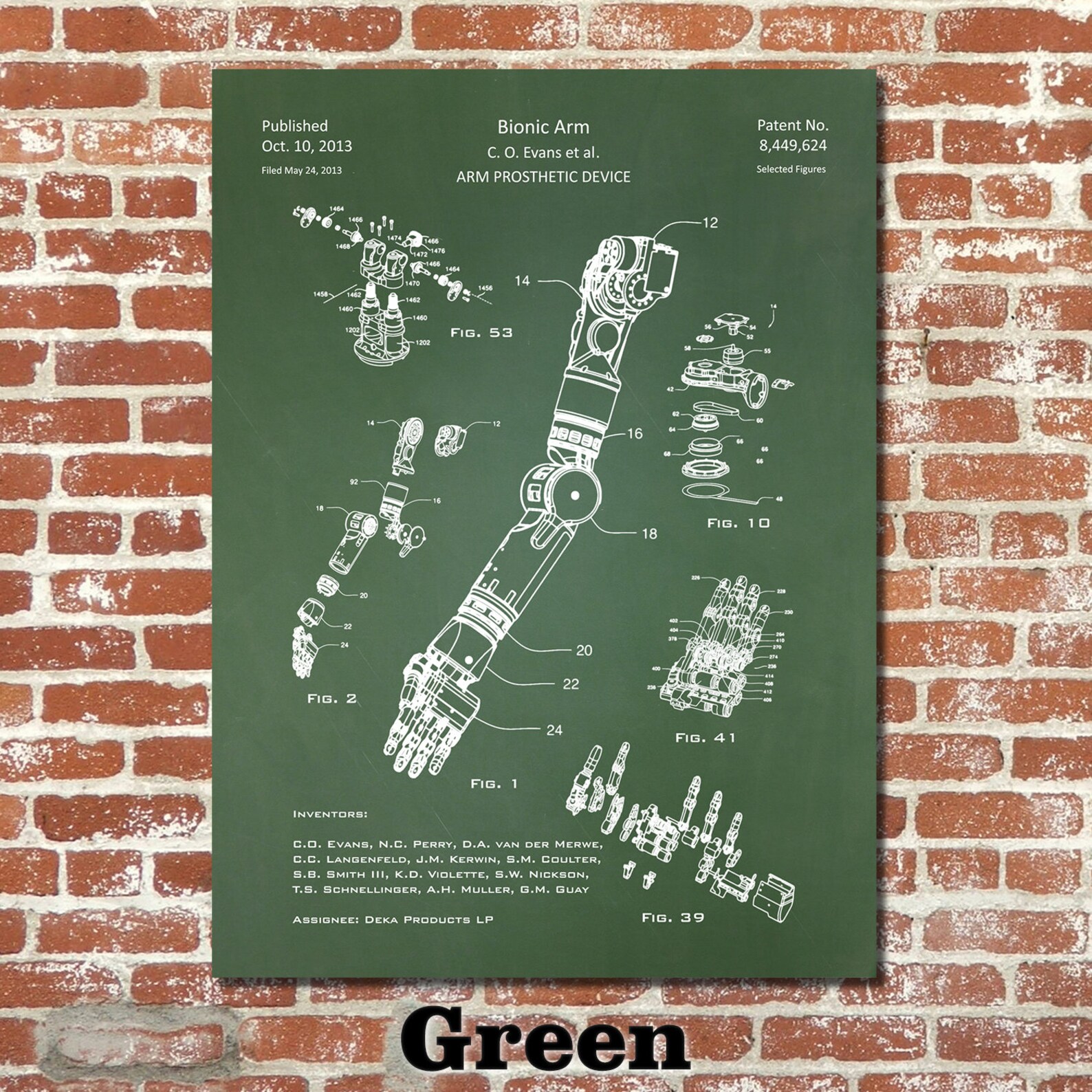 Bionic Arm Patent Print Art 2013 - Etsy