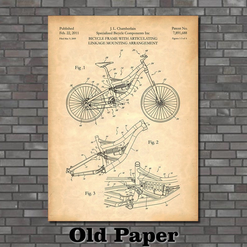 Specialized Mountain Bike Patent Print Art 2011 - Etsy