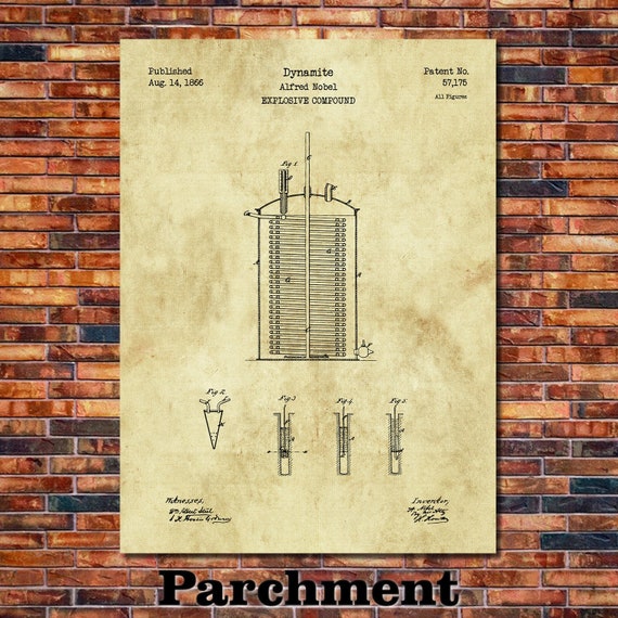 Alfred Nobel Dynamite Diagram