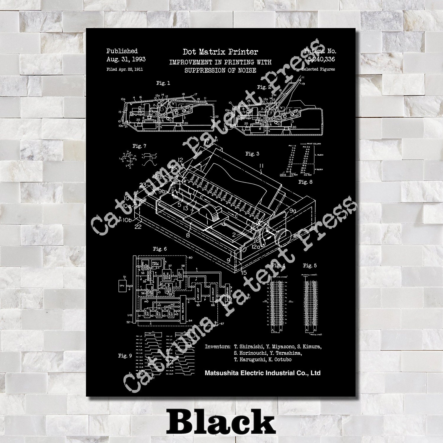 Dot Matrix Printer Patent Print Art 1993 | Etsy
