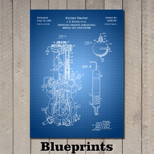 Nuclear Reactor Patent Print Art 1960 - Etsy