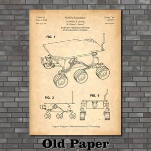 NASA Mars Rover Sojourner Patent Print Art 2001 - Etsy