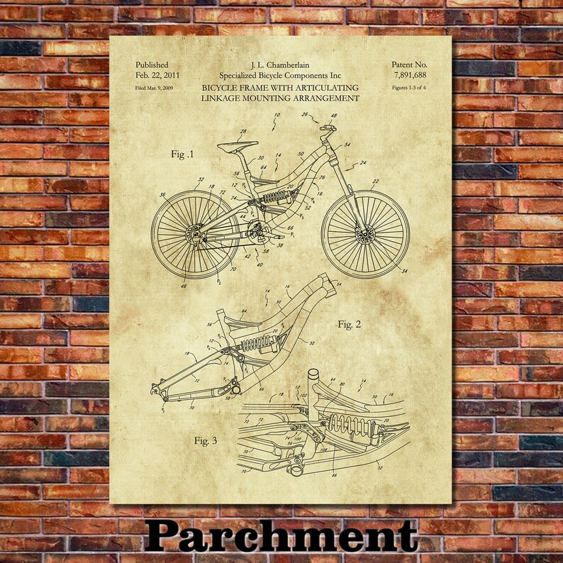 Specialized Mountain Bike Patent Print Art 2011 - Etsy