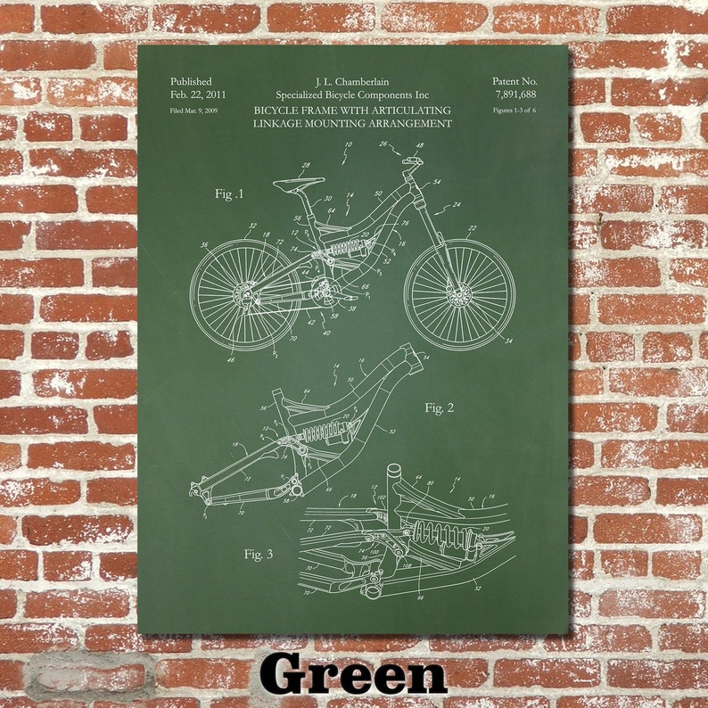 Specialized Mountain Bike Patent Print Art 2011 - Etsy