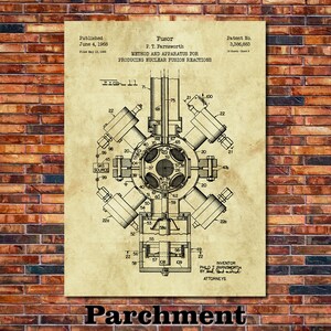Farnsworth Fusion Reactor Patent Print Art 1968 - Etsy