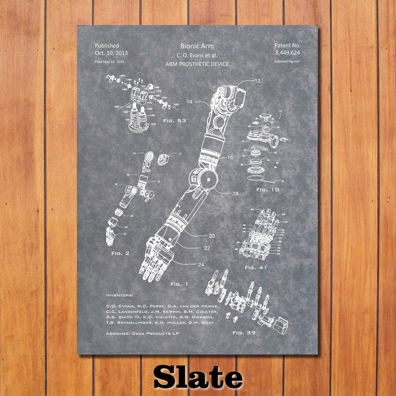 Bionic Arm Patent Print Art 2013 - Etsy