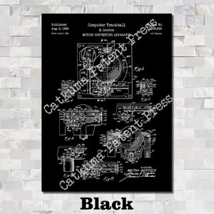 First Computer Trackball Patent Print Art 1968 - Etsy