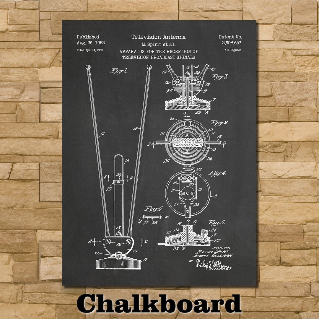 TV Antenna Patent Print Art 1952 - Etsy
