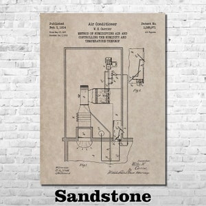 First Air Conditioner Patent Print Art 1914 - Etsy