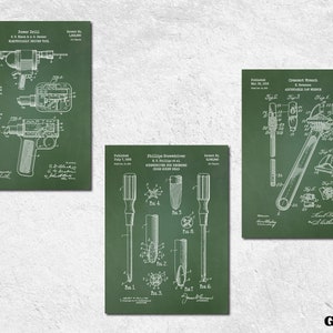 Tools Patent Print Art Set of 3 - Etsy