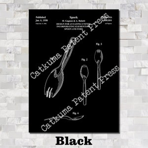 Spork Patent Print Art 1998 - Etsy