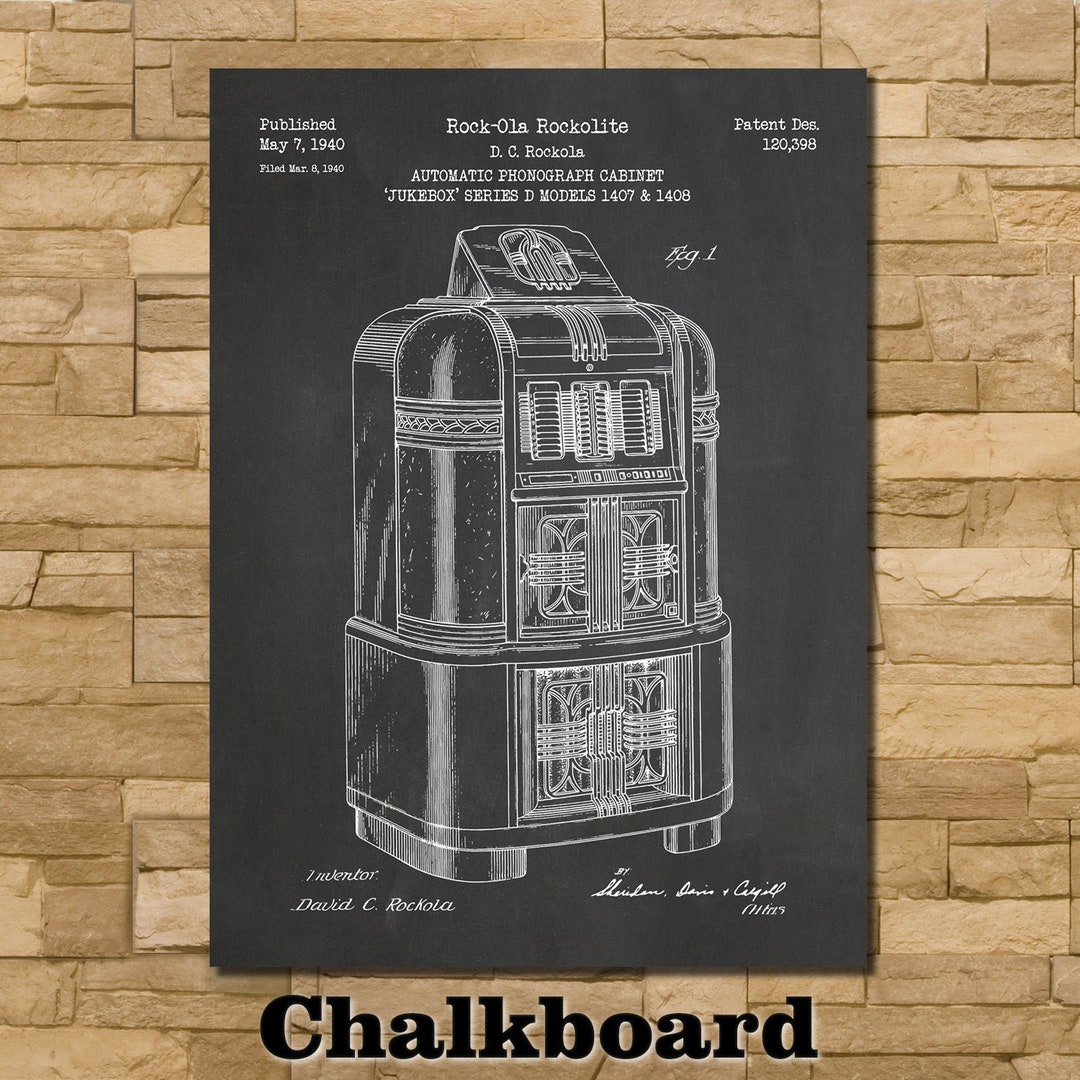 Jukebox Patent Print Art 1940 - Etsy
