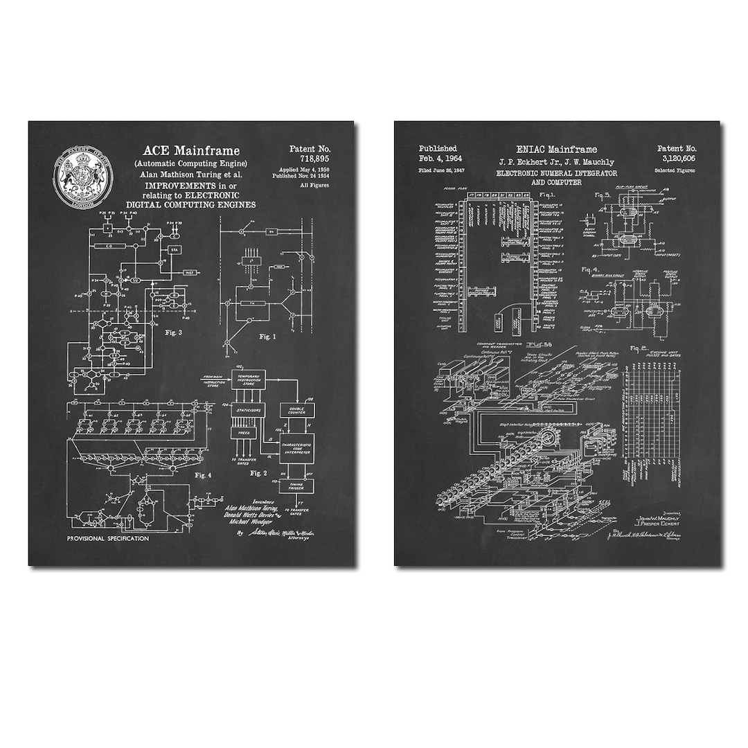 First Computers Patent Print Art Set of 2 - Etsy