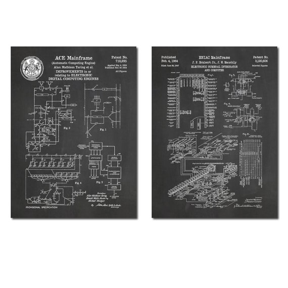 First Computers Patent Print Art Set of 2 - Etsy