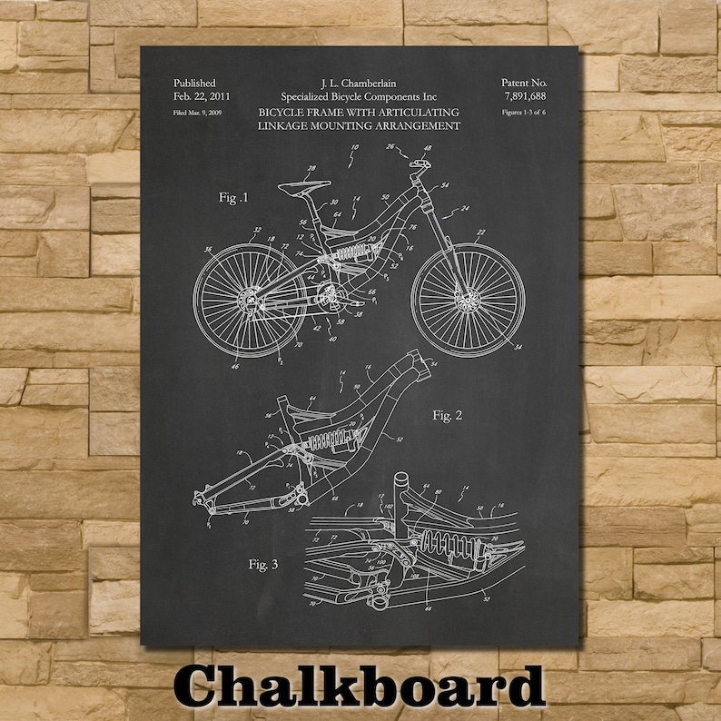 Specialized Mountain Bike Patent Print Art 2011 - Etsy