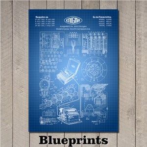 Enigma Cipher Machine Patent Print Art 1933 - Etsy