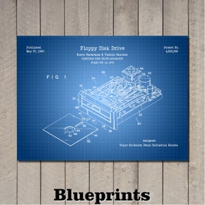 Floppy Disk Drive Patent Print Art 1980 - Etsy