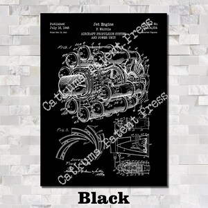 Jet Engine Patent Print Art 1946 - Etsy