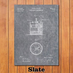 Edison Battery Patent Print Art 1873 - Etsy