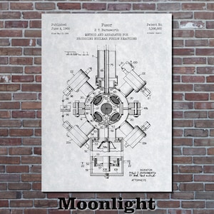 Farnsworth Fusion Reactor Patent Print Art 1968 - Etsy