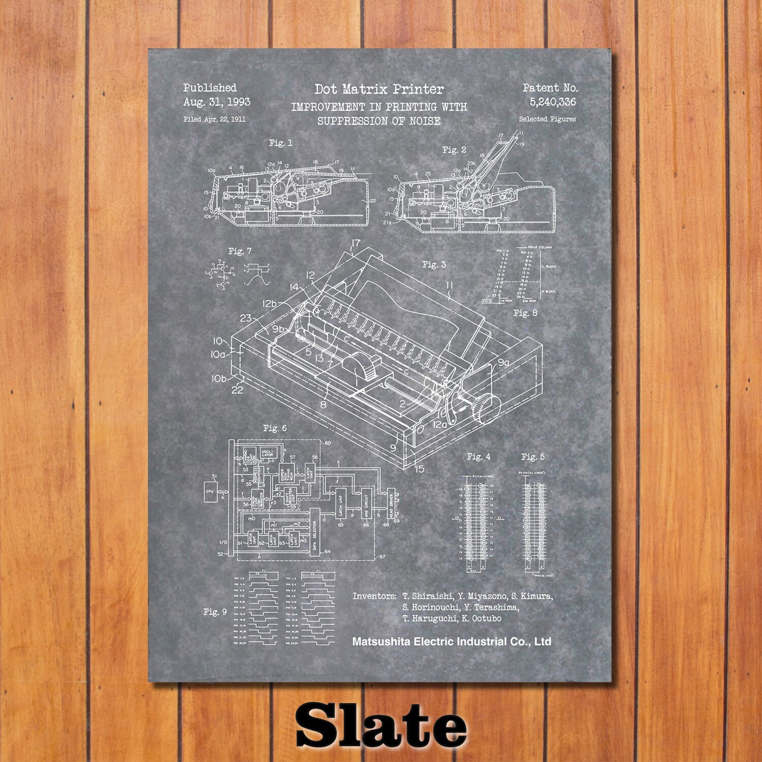 Dot Matrix Printer Patent Print Art 1993 | Etsy