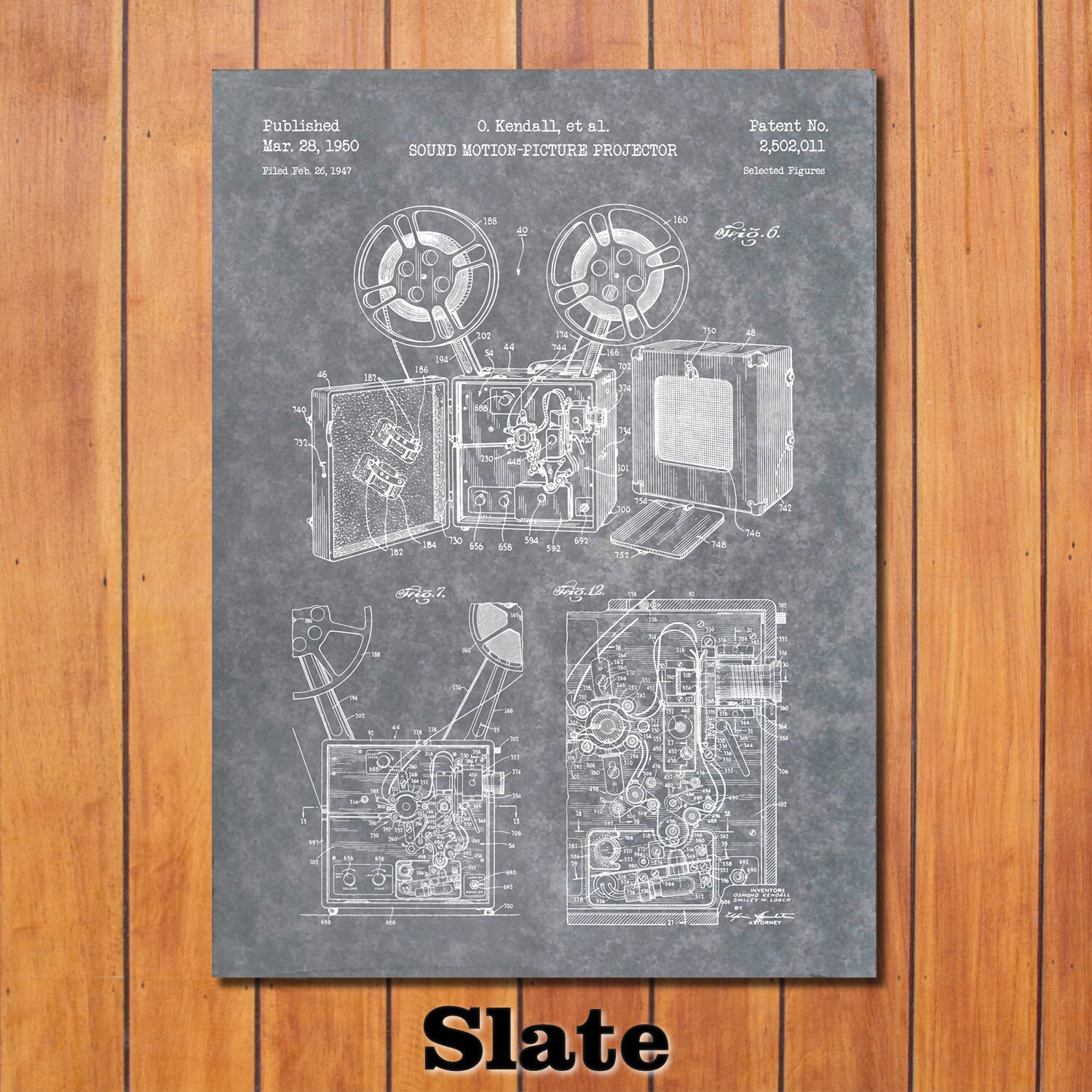 Movie Projector Patent Print Art 1950 - Etsy