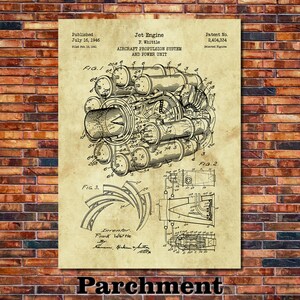 Jet Engine Patent Print Art 1946 - Etsy