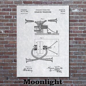 Alexander Graham Bell Telephone Patent Print Art 1881 - Etsy