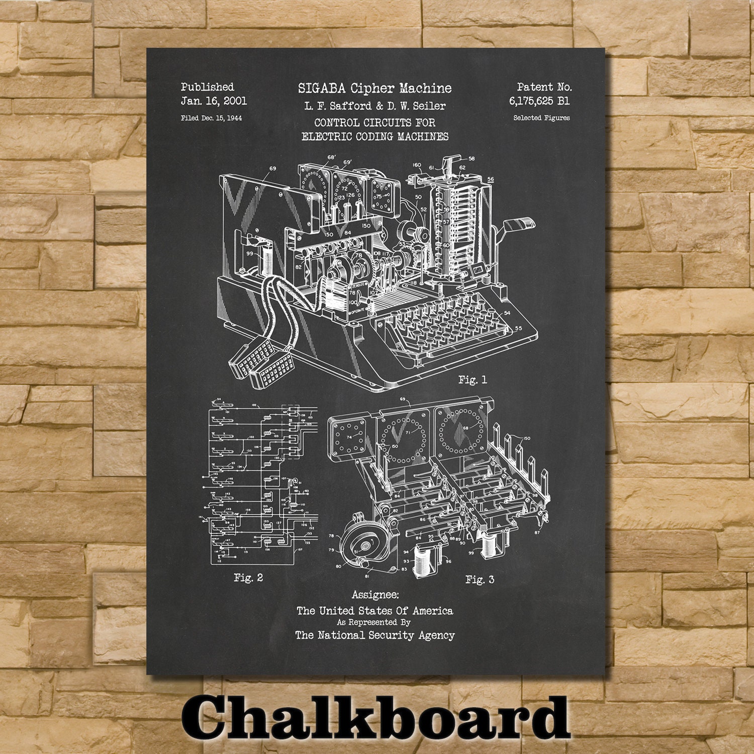 WW2 Encryption Machine Patent Print Art 1944 - Etsy