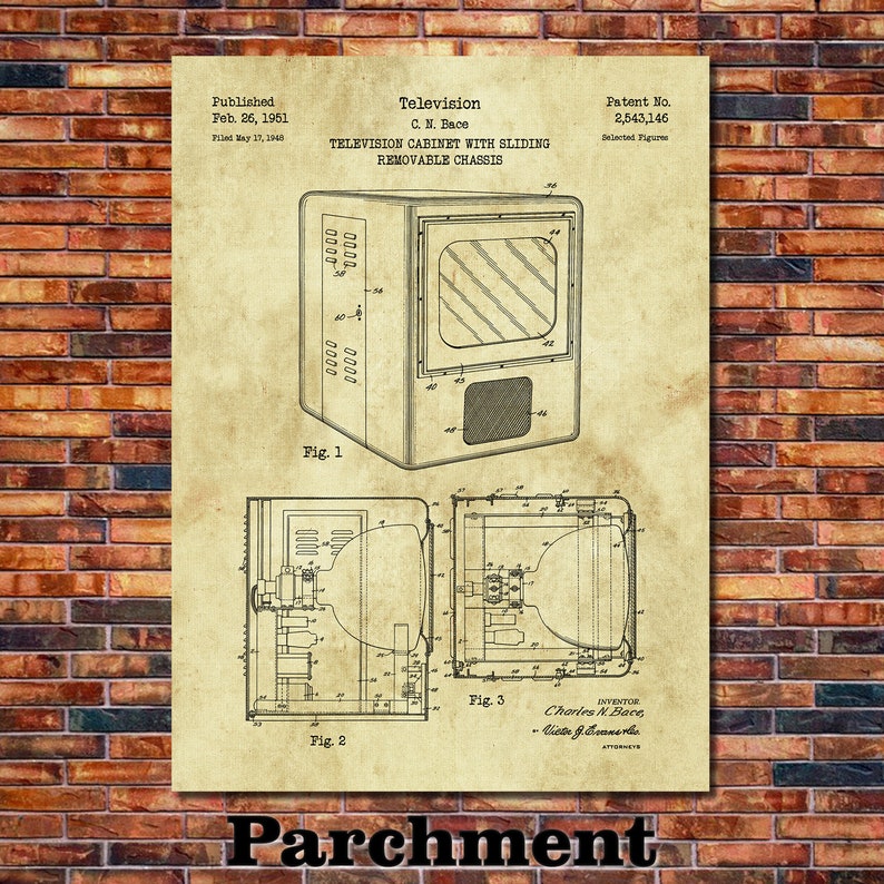 TV Patent Print Art 1951 - Etsy