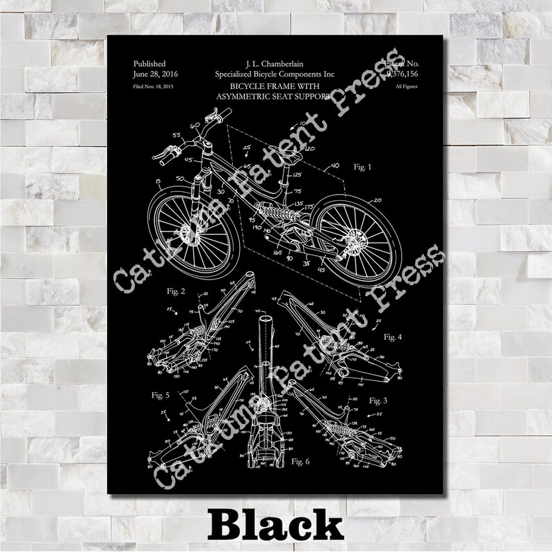 Specialized Bicycle Patent Print Art 2016 - Etsy