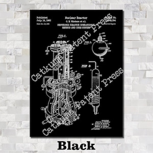 Nuclear Reactor Patent Print Art 1960 - Etsy
