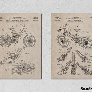 Specialized Bicycles Patent Print Art Set of 2 - Etsy
