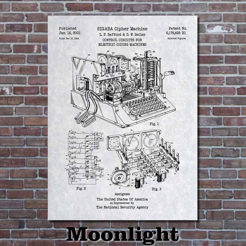 WW2 Encryption Machine Patent Print Art 1944 - Etsy