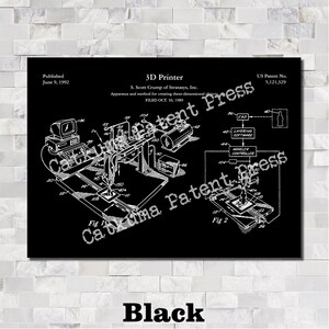 3D Printer Patent Print Art 1992 B - Etsy