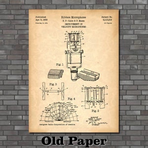 Microphone Patent Print Art 1938 - Etsy