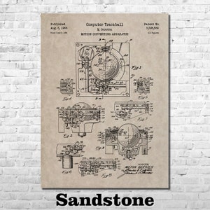 First Computer Trackball Patent Print Art 1968 - Etsy