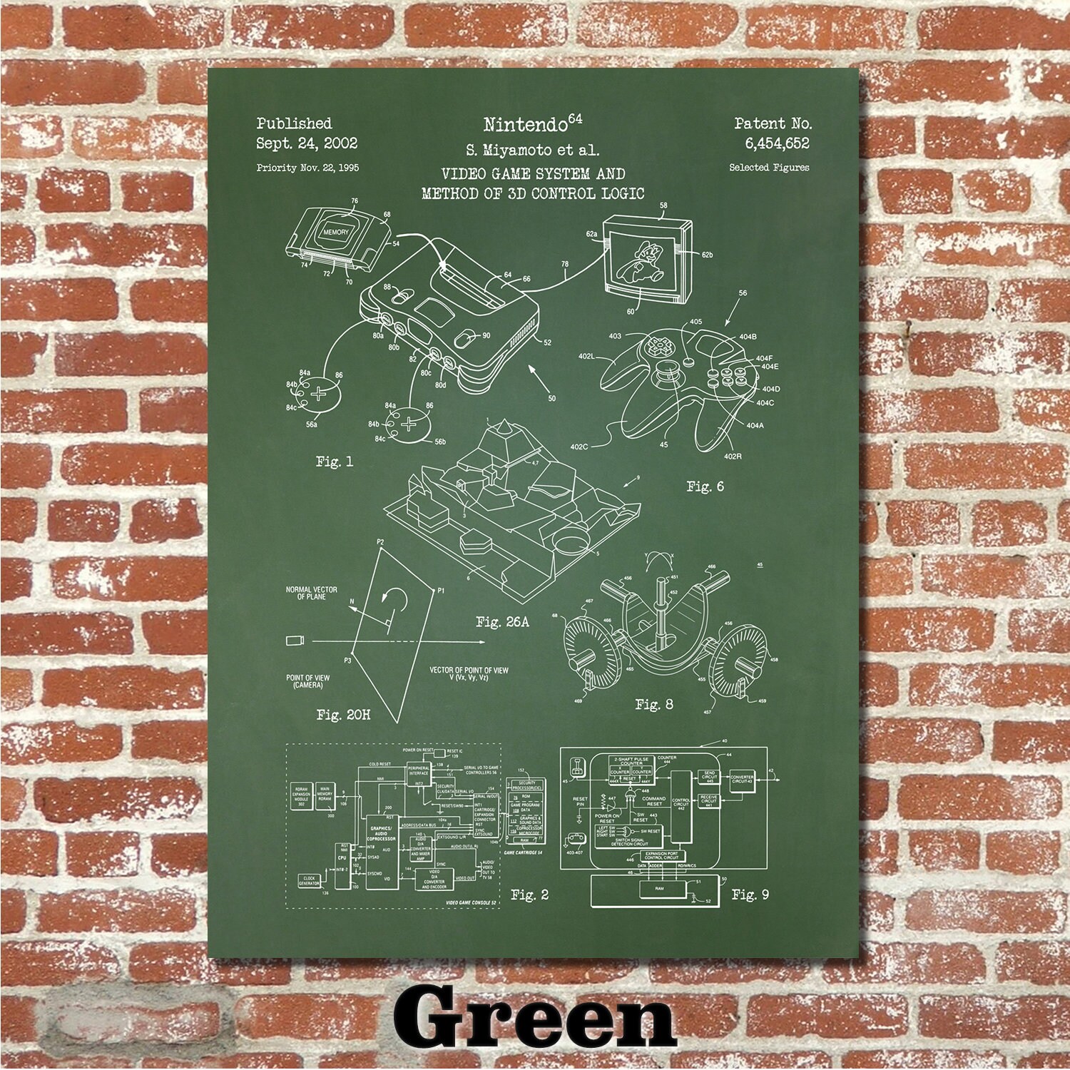 Patent Art Depicting Nintendo 64 1995 - Etsy