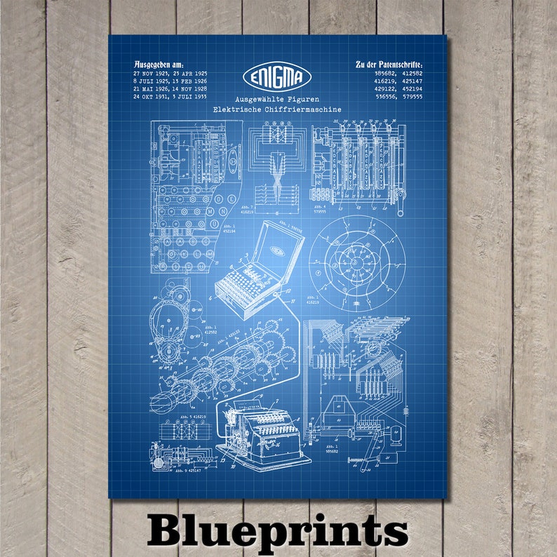 Enigma Cipher Machine Patent Print Art 1933 - Etsy Canada