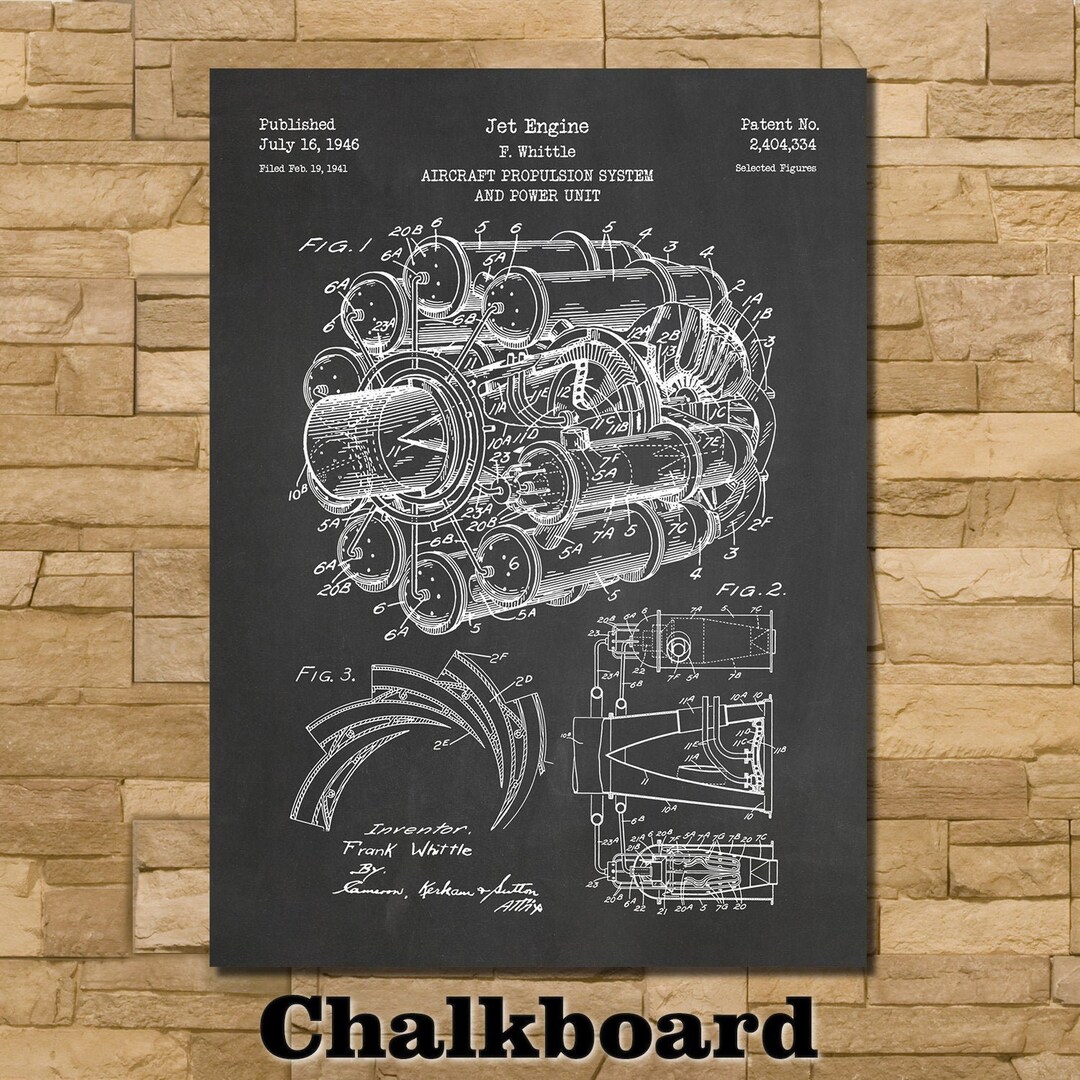 Jet Engine Patent Print Art 1946 - Etsy